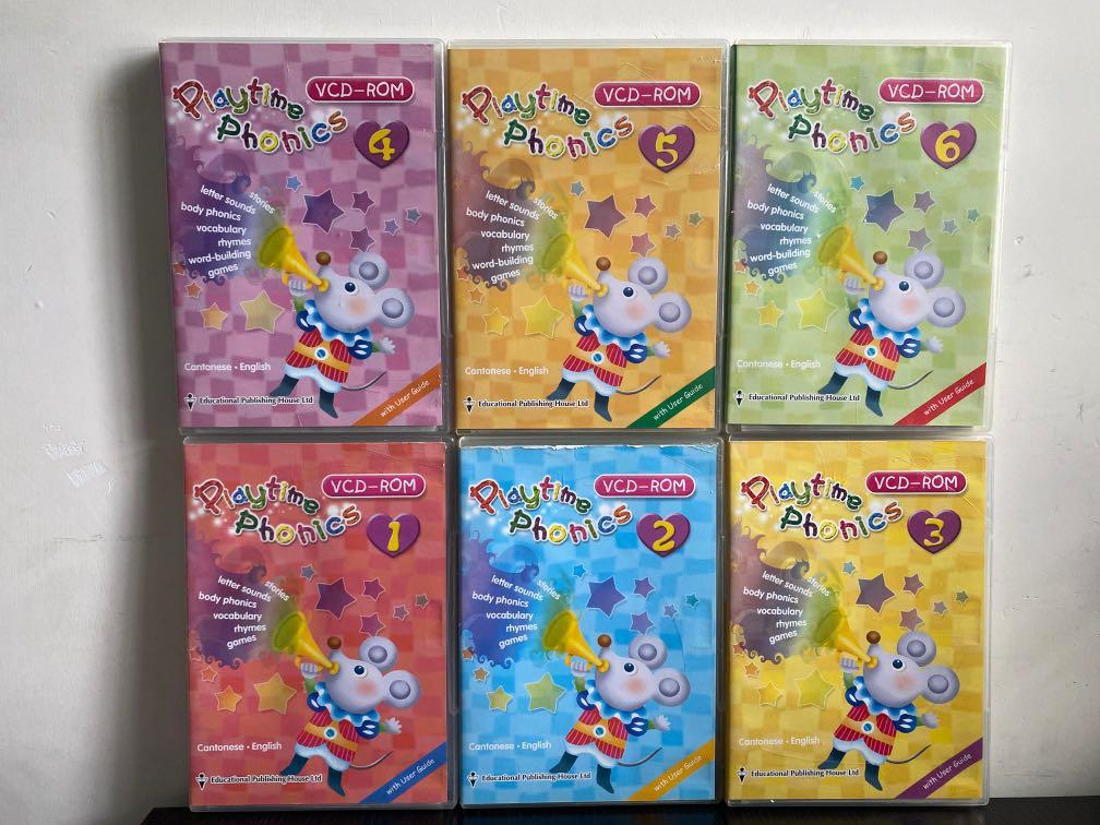 幼兒學英文 BB學習 Playtime Phonics VCD-ROM 1-6 幼稚園學英文發音 英文聆聽, 興趣及遊戲, 書本 & 文具 ...
