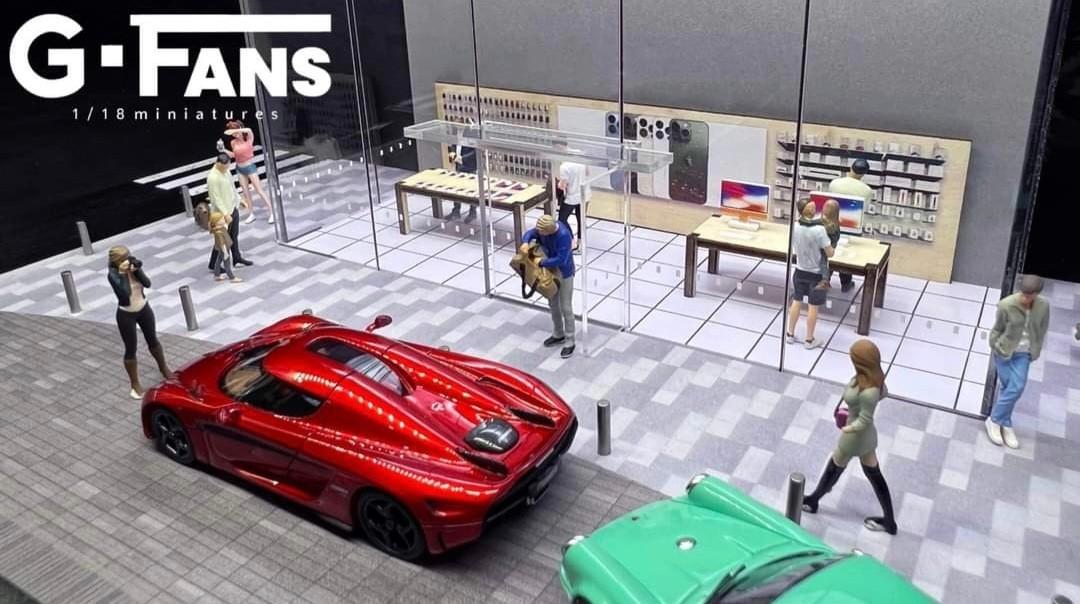 [PO] Latest GFans Apple Store diorama for 1/64 Diecast Car Hotwheels ...