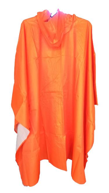Poncho Rain Coat Waterproof Neon Orange Quality Rain Coat, Men's ...