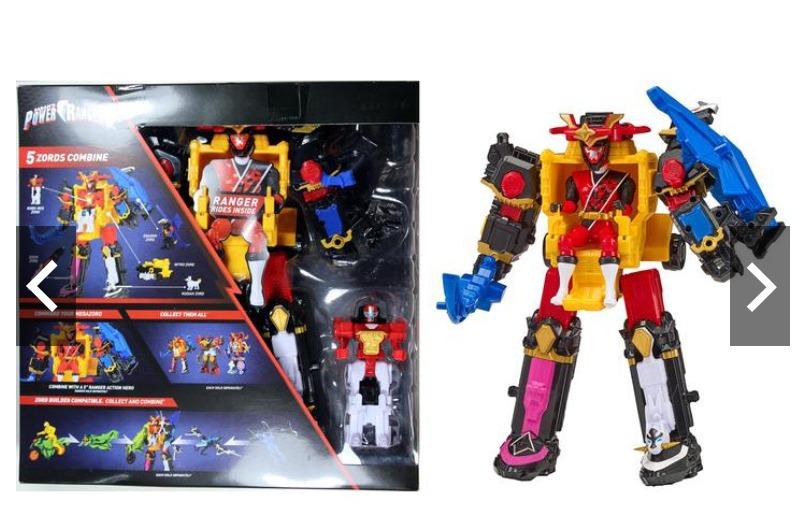 5 ZORDS BANDAI DX Ninja Steel Megazord Power Rangers with Battle Gear ...
