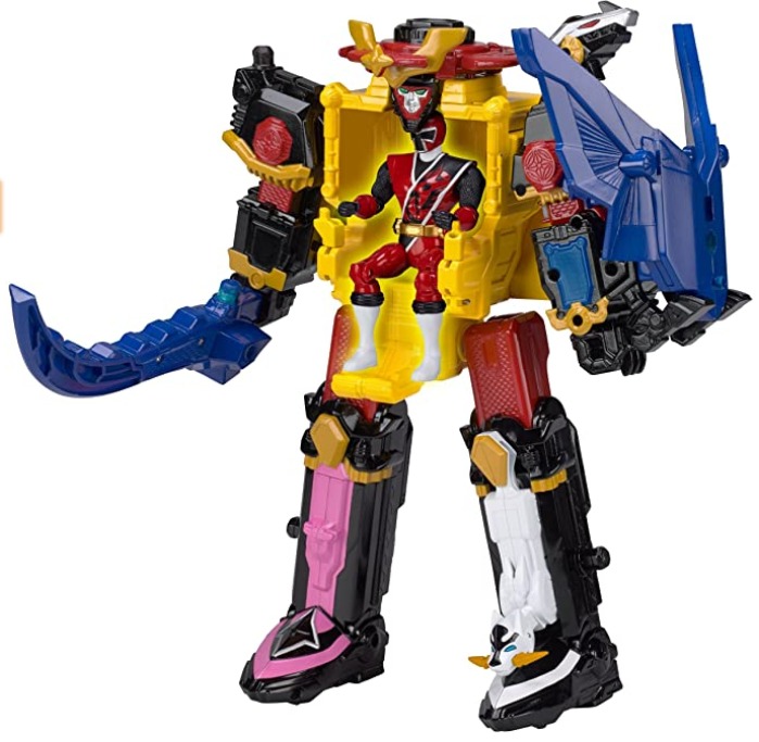 5 ZORDS BANDAI DX Ninja Steel Megazord Power Rangers with Battle Gear ...