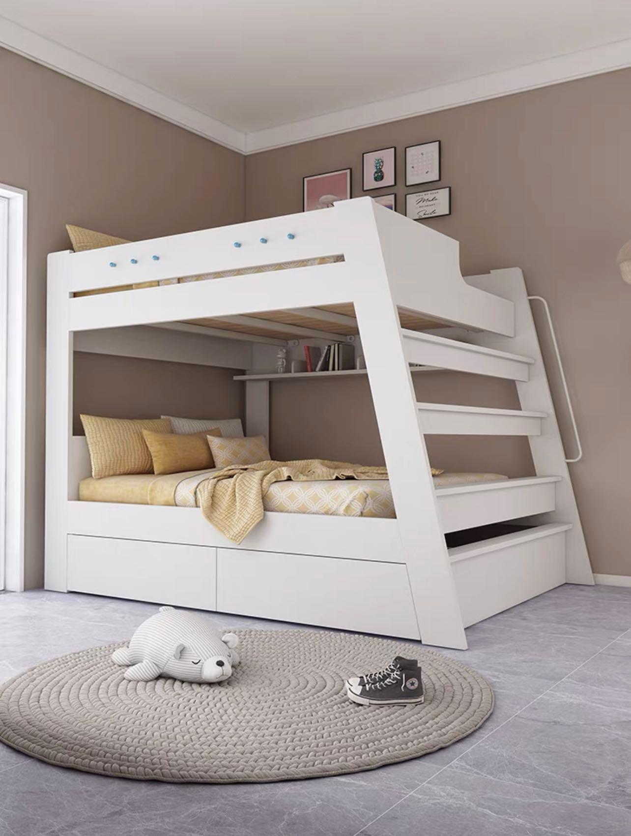 Preorder bunk bed , white wooden bunk bed , double decker bed , two ...