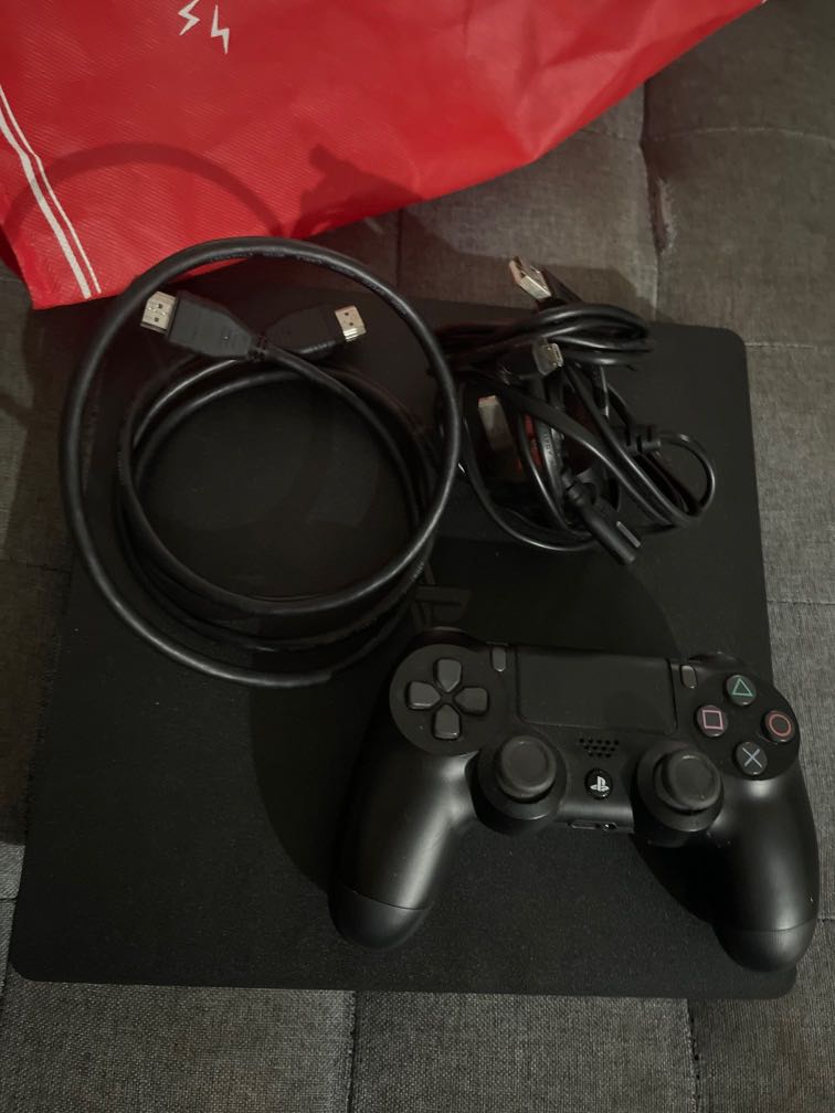 PS4 Slim + 1 Controller, Video Gaming, Video Game Consoles, PlayStation ...