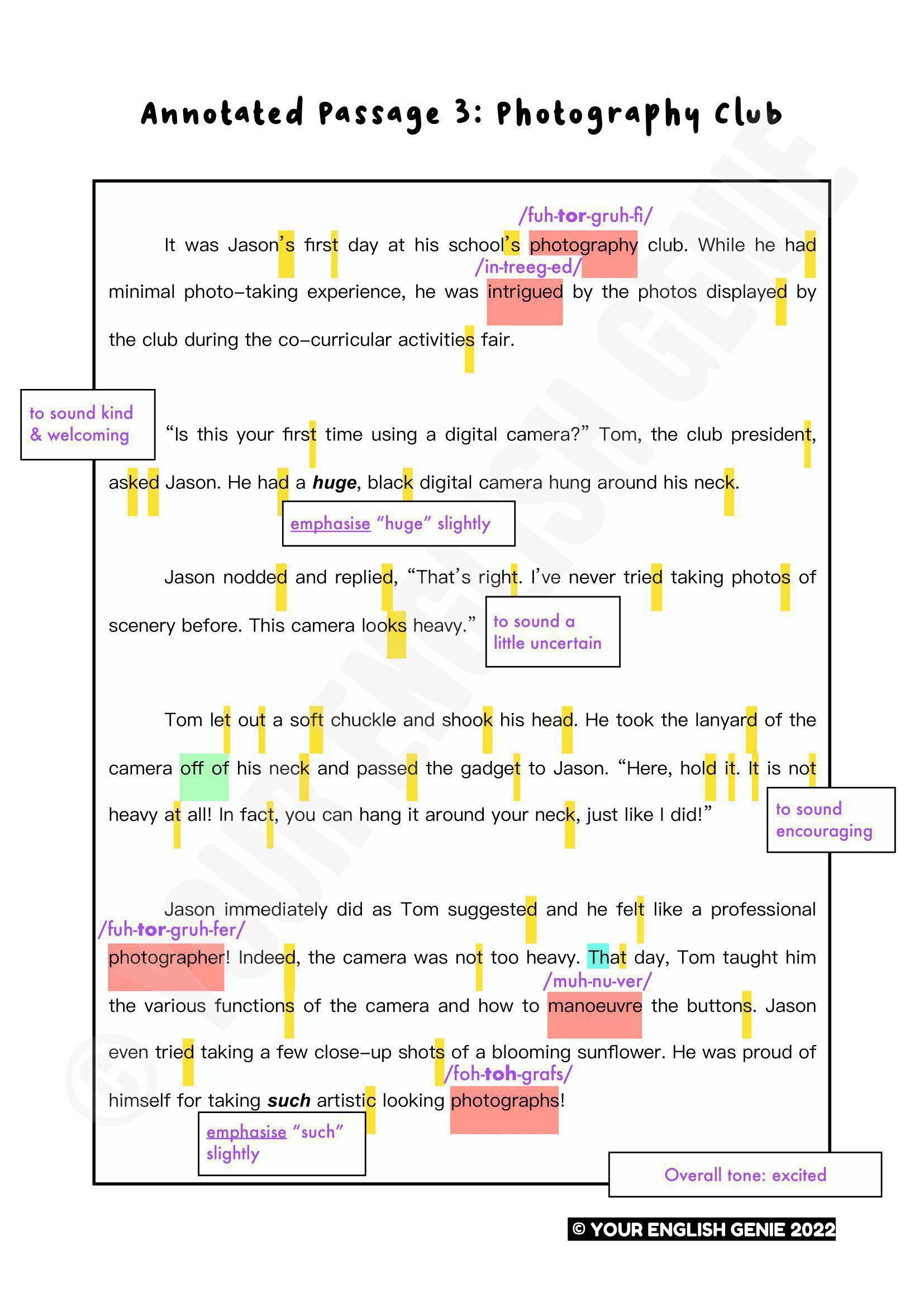 PSLE Oral Notes / Guide + Practices & Model Responses (Primary English ...