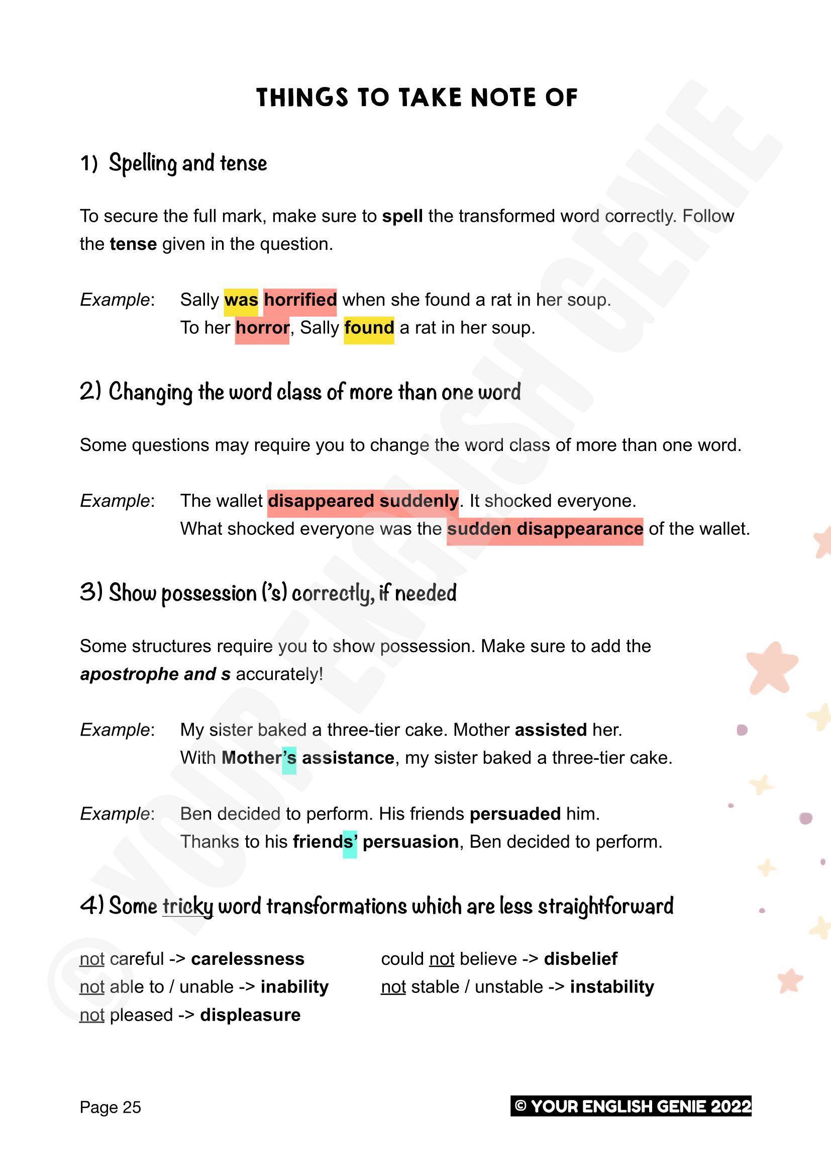 PSLE Synthesis Guide / Notes + Practice Questions (Primary English ...