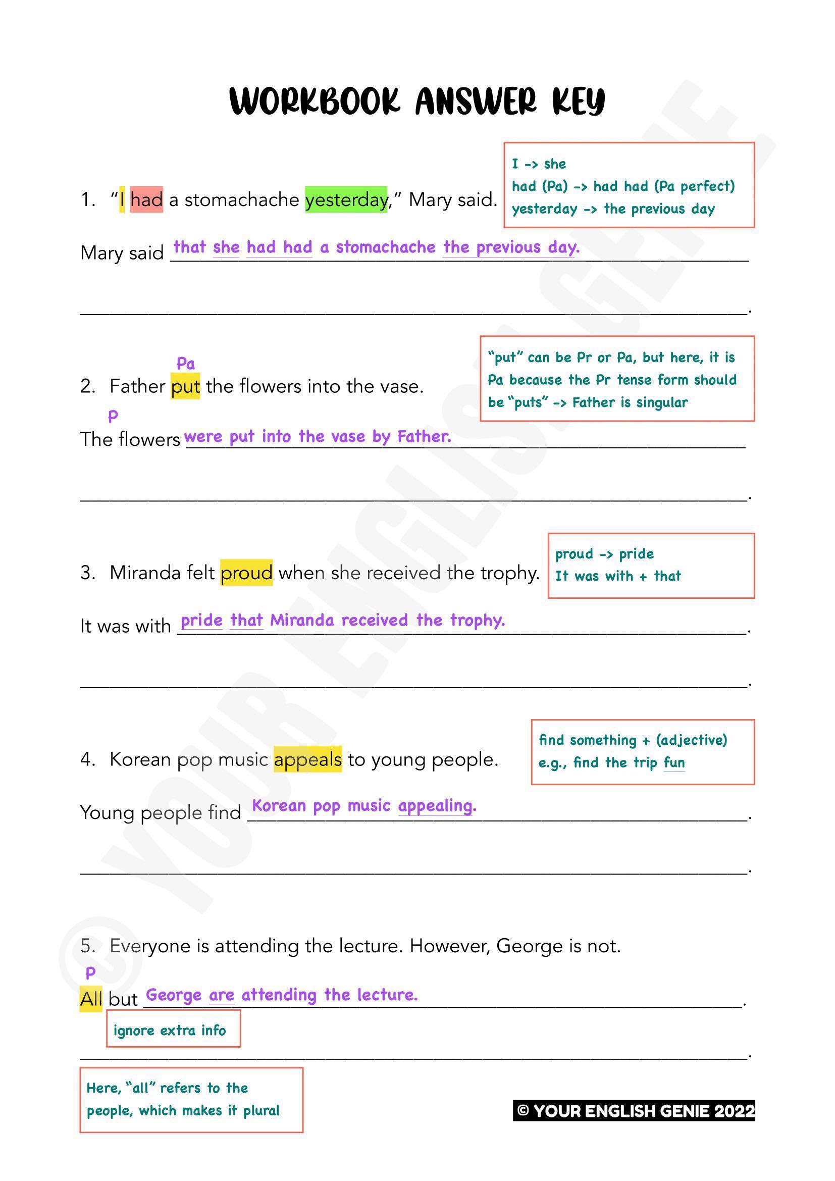 PSLE Synthesis Guide / Notes + Practice Questions (Primary English ...