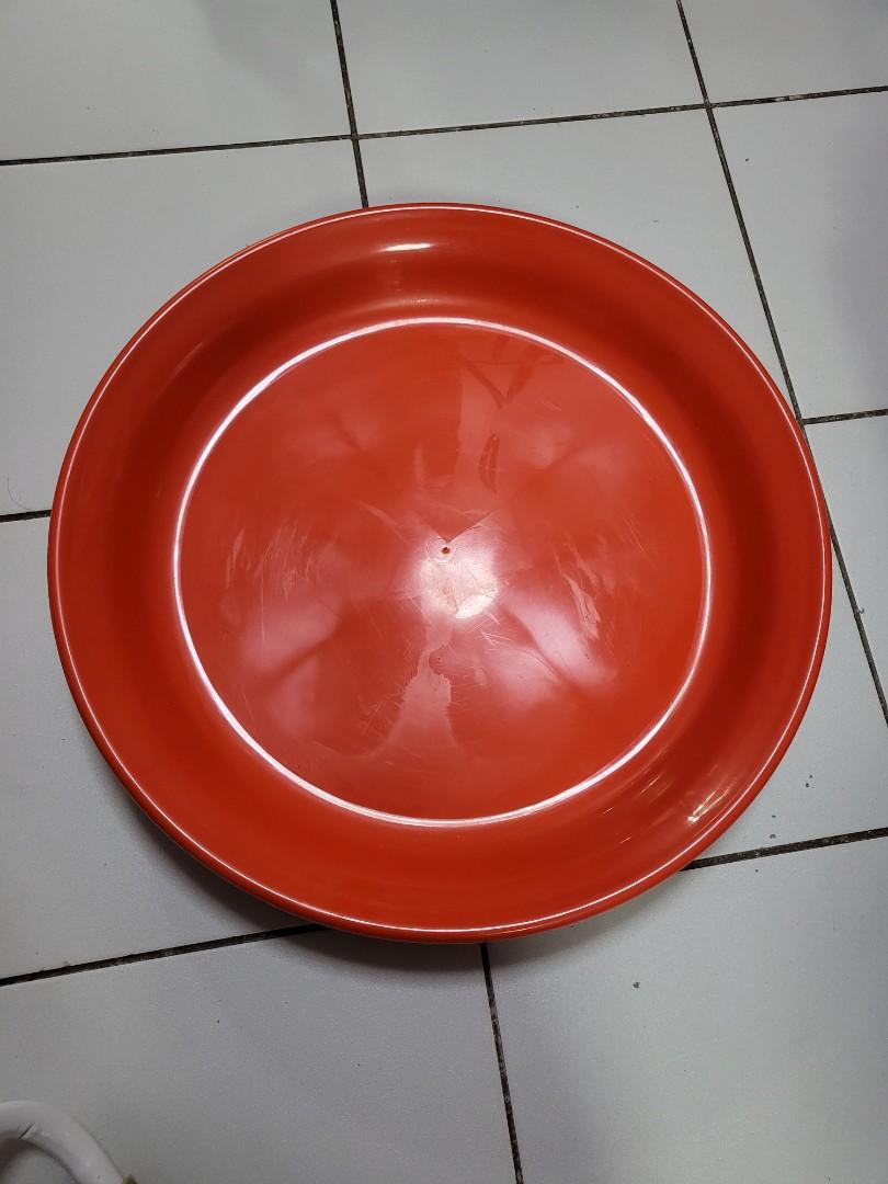 Red plastic Tray / Dulang Ambeng, Furniture & Home Living, Kitchenware ...