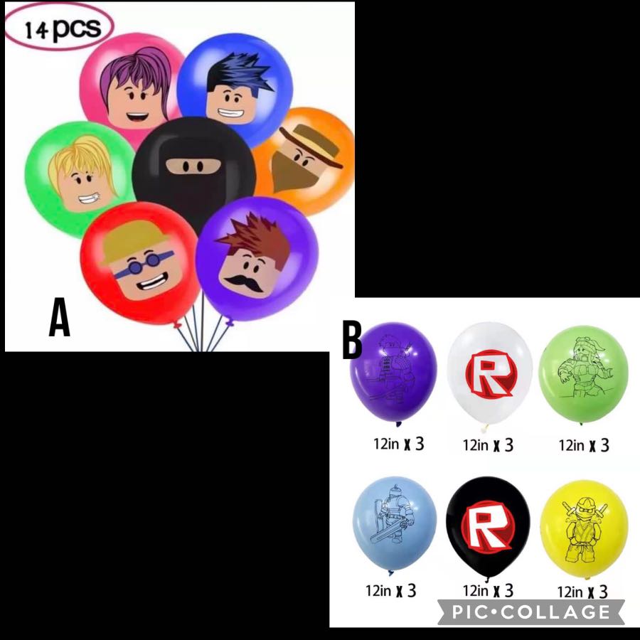 Roblox party supplies- latex party balloons/ party deco, Hobbies & Toys ...