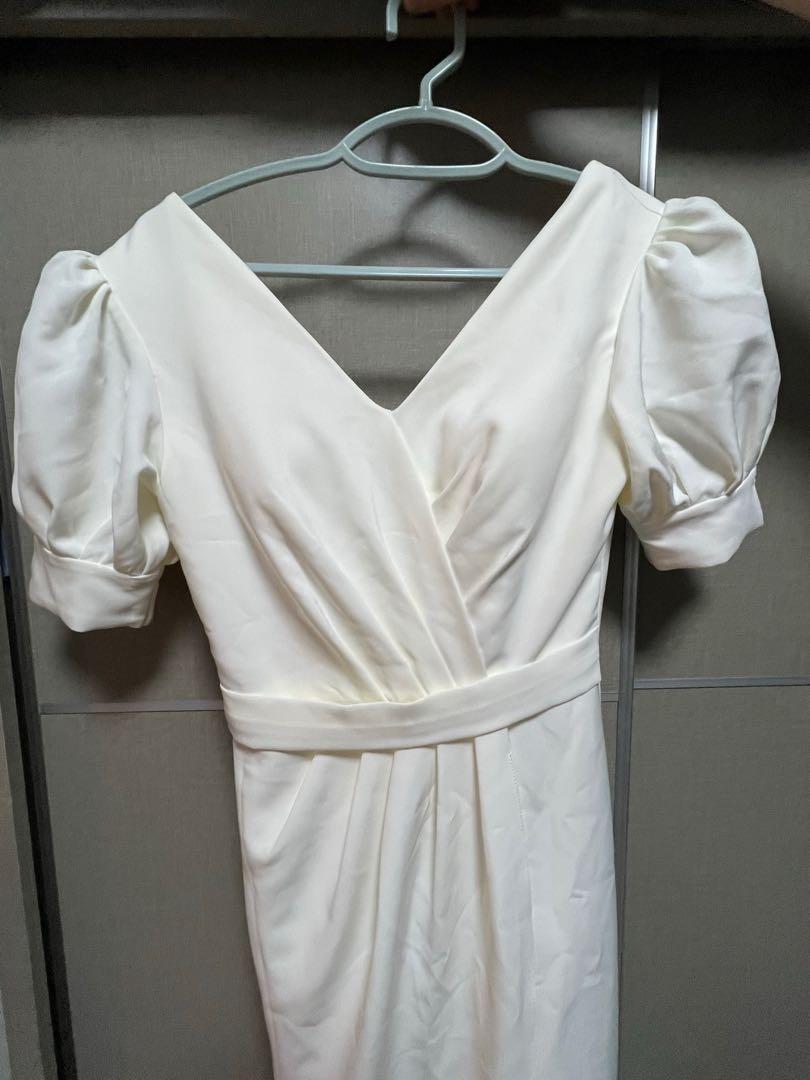 ROM dress white maxi long dress, Women's Fashion, Dresses & Sets ...