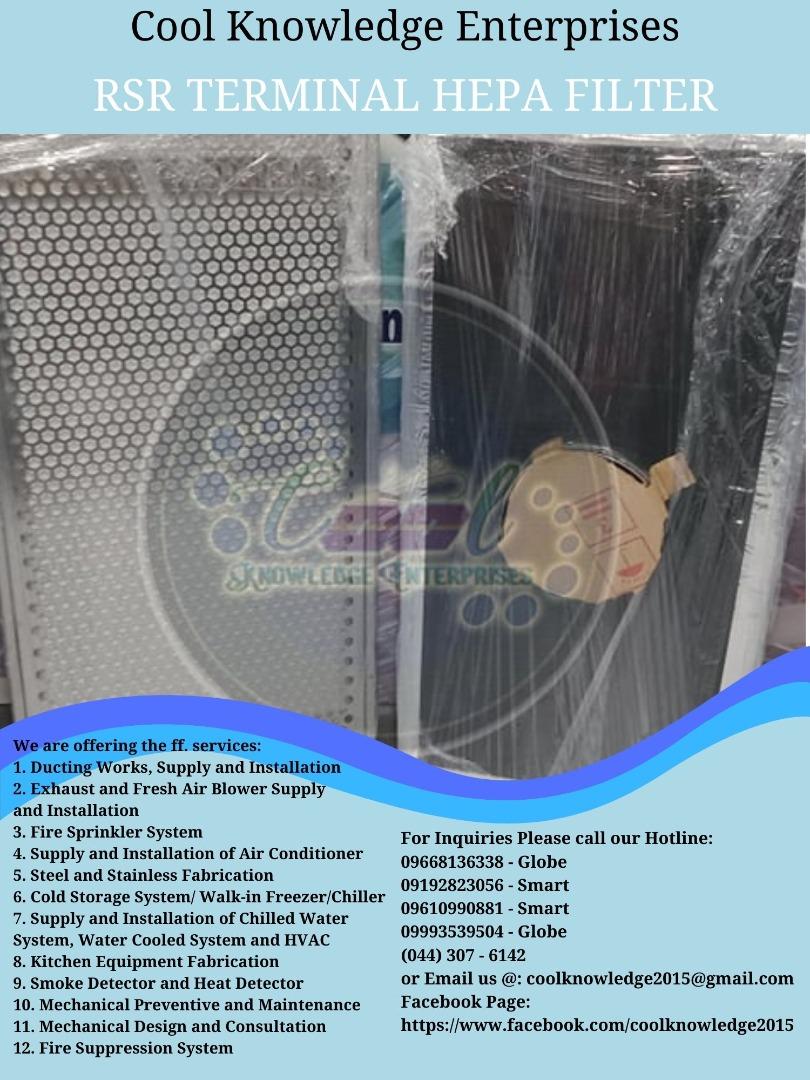 RSR TERMINAL HEPA FILTER, Commercial & Industrial, Construction ...