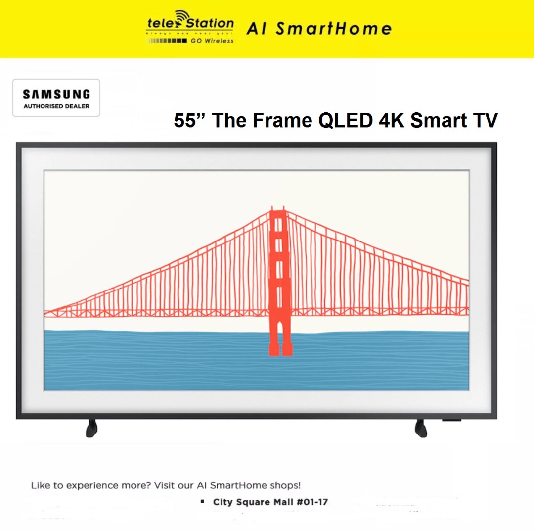 SAMSUNG FRAME TV 55" LS03A (Display Set), TV & Home Appliances, TV ...