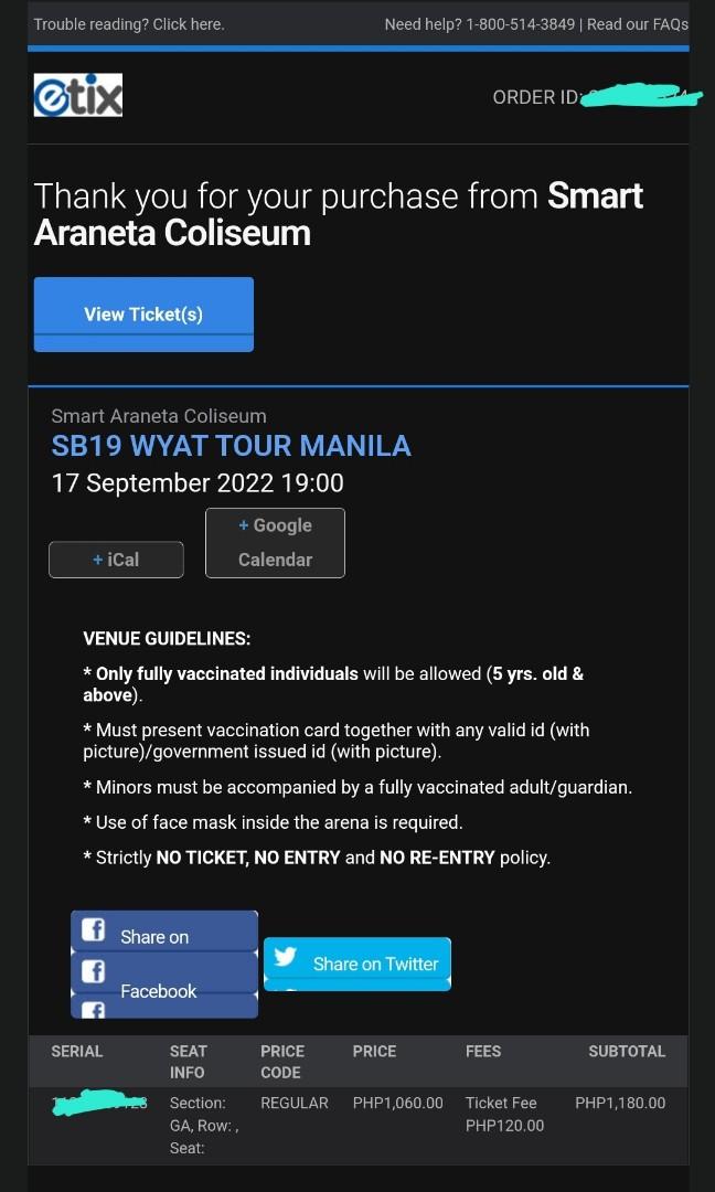 SB19 WYAT Concert Gen Ad Ticket, Tickets & Vouchers, Event Tickets on ...