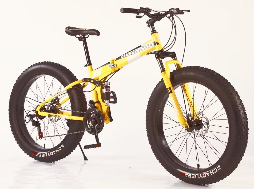 Shimano gear Begasso Fat bike Foldable Mountain bike Full suspension Disc brakes gunsrose ...