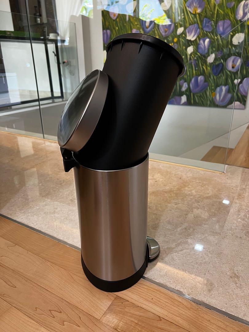 Simple Human 1.6L Stainless steel waste bin, Furniture & Home Living ...