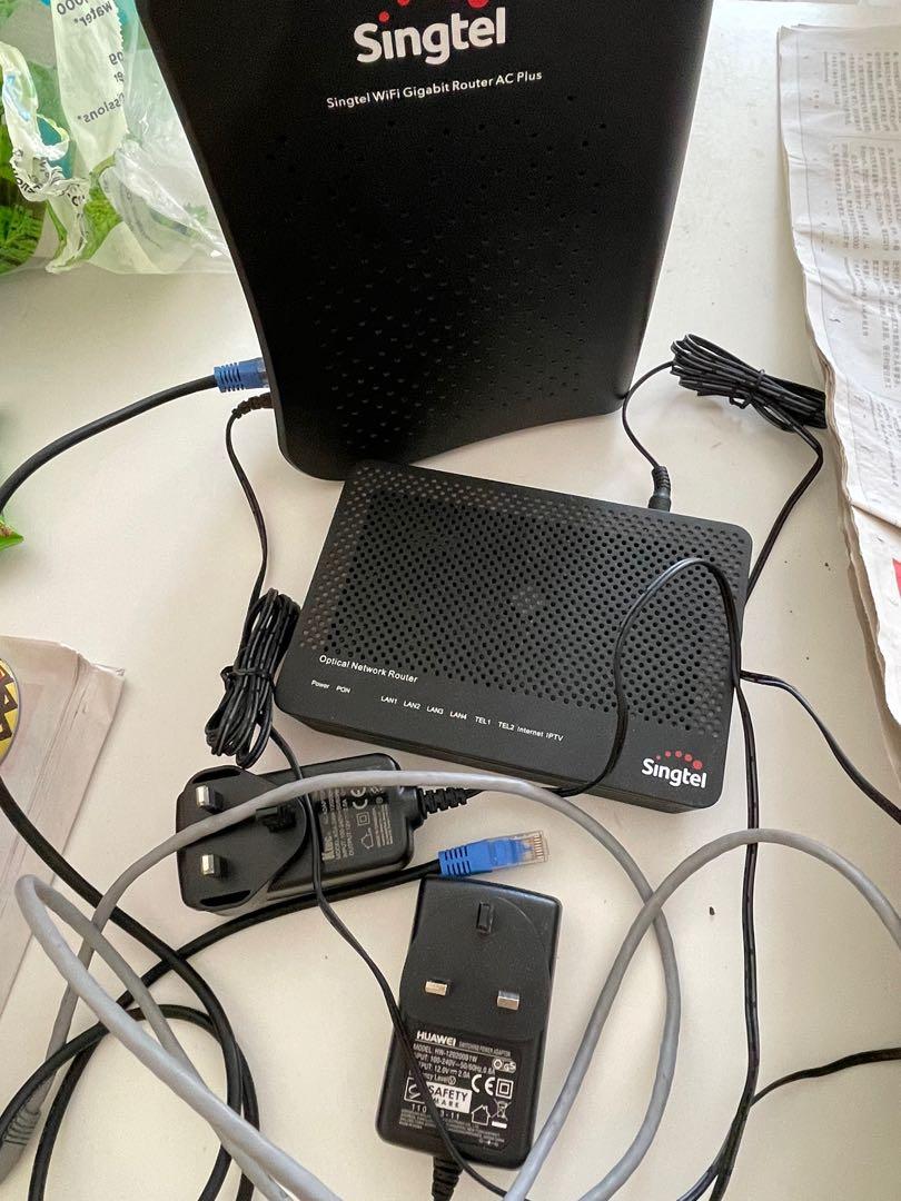 Singtel wifi router & optical network router, Computers & Tech, Office ...