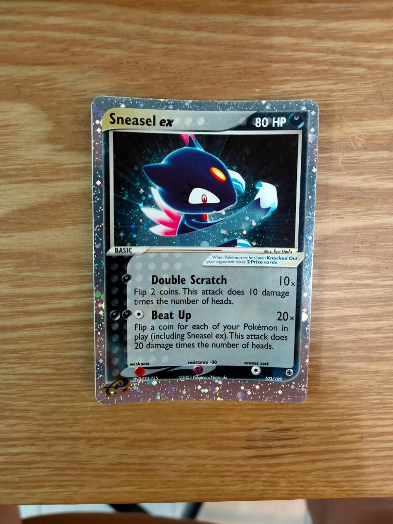 Sneasel Ex - 103/109 Holo EX Ruby & Sapphire, Hobbies & Toys, Toys & Games on Carousell