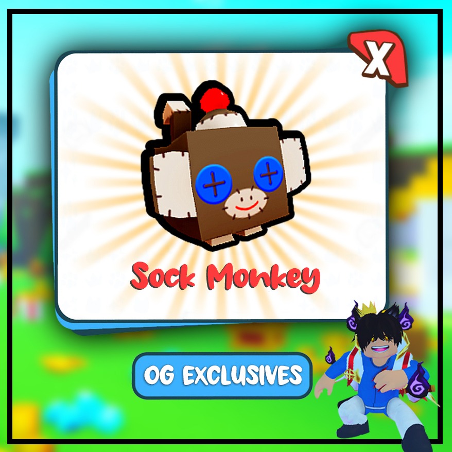Sock Monkey Pet Simulator X, Video Gaming, Gaming Accessories, In-Game ...