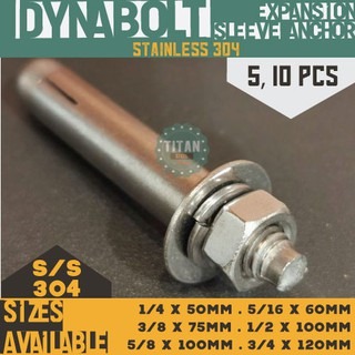 Stainless Dynabolt aka Sleeve Anchor or Expansion Bolt, Commercial ...