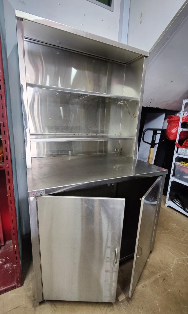 Stainless Steel Commercial Kitchen Cabinet Unit, Furniture & Home ...