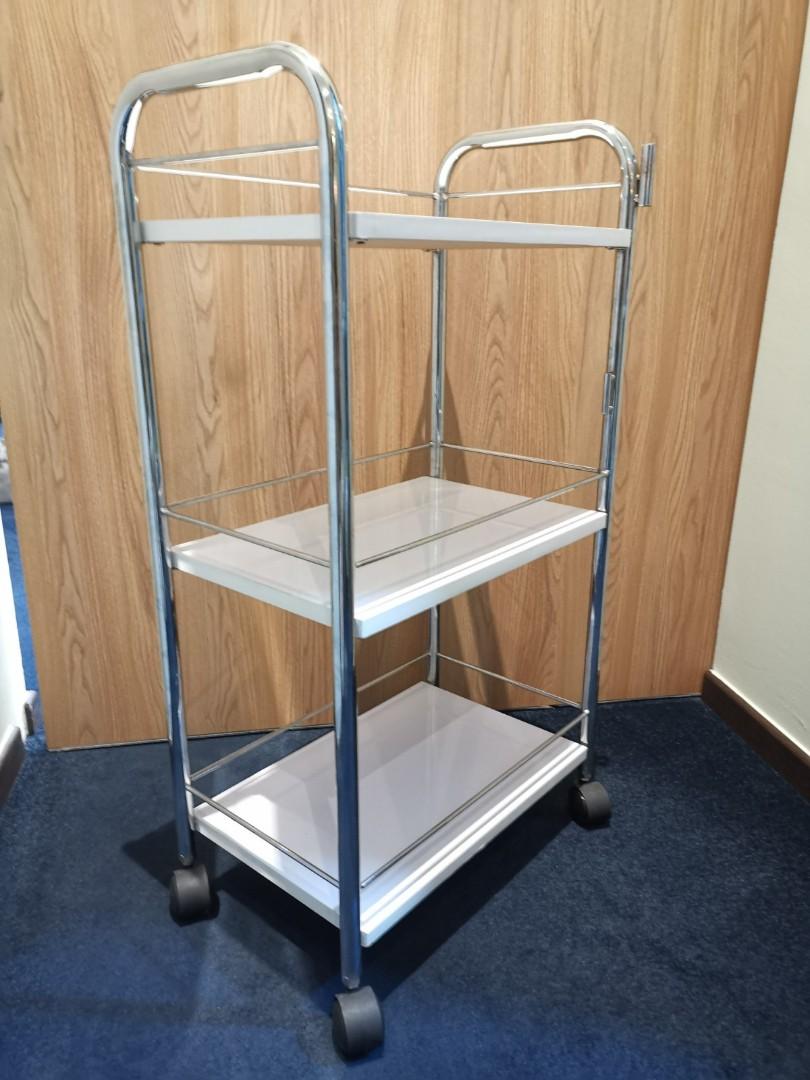 Stainless Steel Frame Trolley With Wheels, Furniture & Home Living ...
