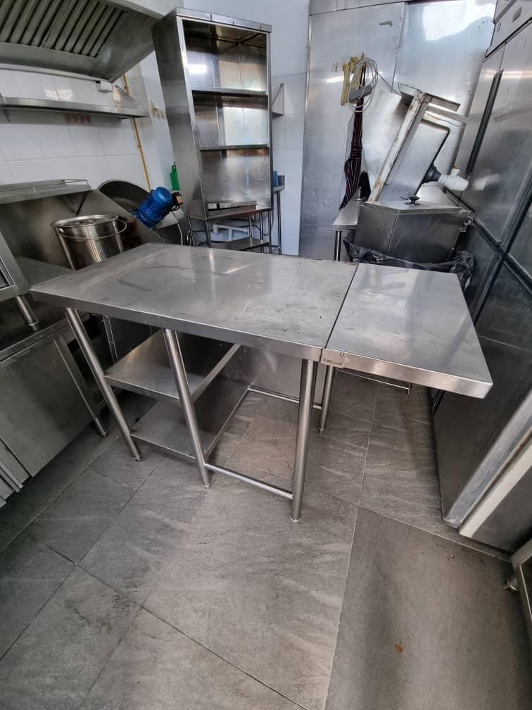 Stainless steel work top, Furniture & Home Living, Kitchenware ...