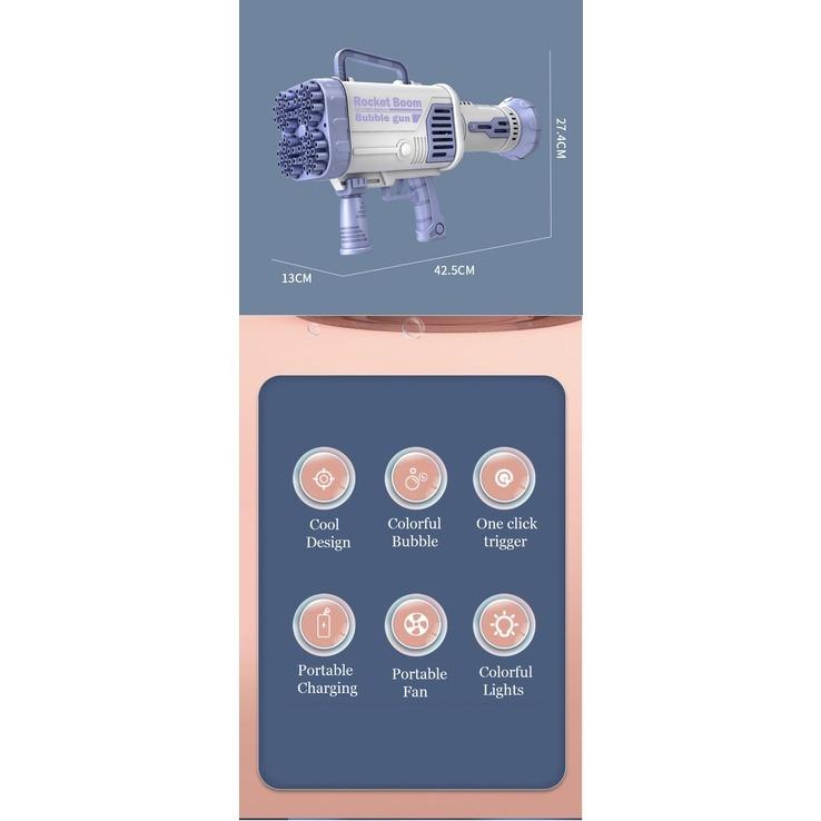 Super Bubble Machine Toy Super 64-Hole Long 69-Hole Short Auto Gatling ...