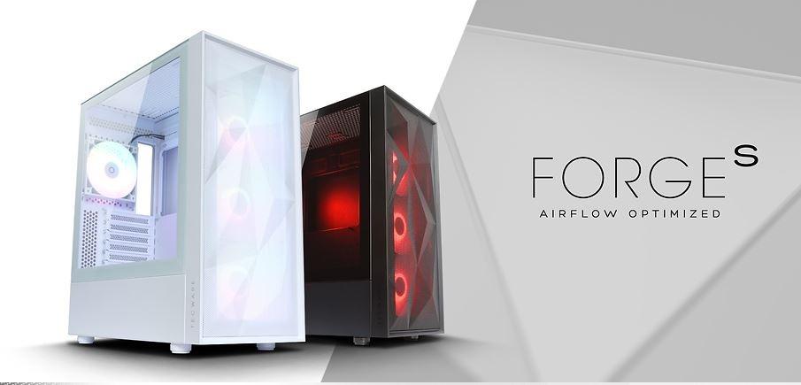 Tecware Forge S ATX TG Case w/4*OMNI P12 ARGB Fans and HUB - White ...