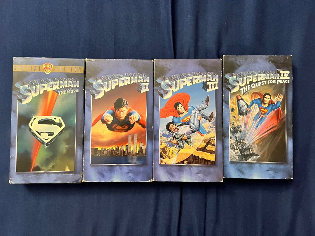 The Complete Superman Collection (I, II, III, IV) VHS 4-Tape, Hobbies ...