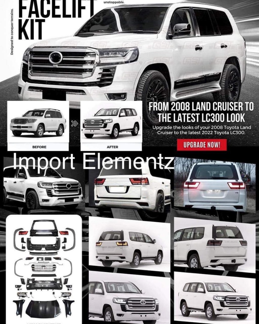 2008 to 2021 Toyota Landcruiser LC200 to LC300 Facelift Conversion kit ...