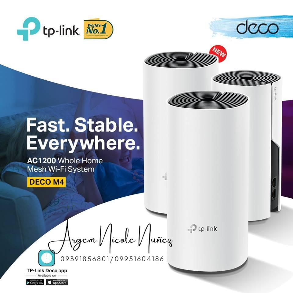 TP-LINK Deco M4 (3-pack) AC1200 Whole Home Mesh Wi-Fi System (Gigabit ...