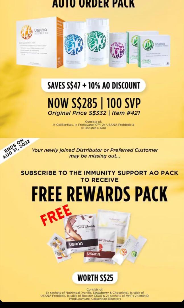 usana promotion package, Health & Nutrition, Health Supplements ...
