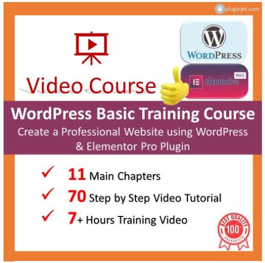 [Video Course] WordPress Basic Training Course - Create Website using Elementor [70 x Step by ...