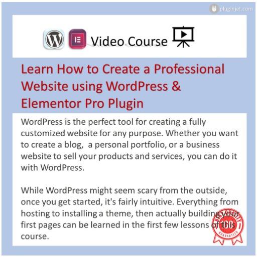 [Video Course] WordPress Basic Training Course - Create Website using Elementor [70 x Step by ...