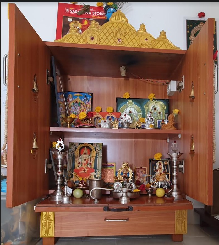 Wooden pooja mandir, Furniture & Home Living, Furniture, Shelves ...