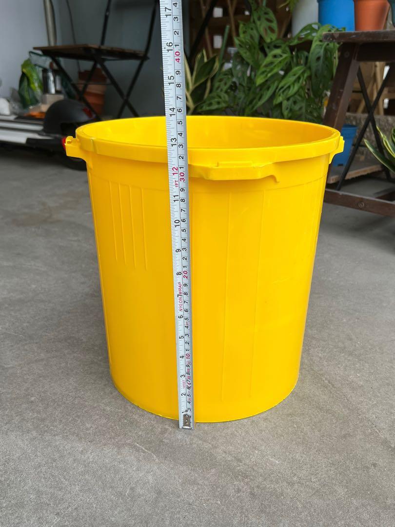 Yellow water bucket pail, heavy duty storage, Furniture & Home Living ...