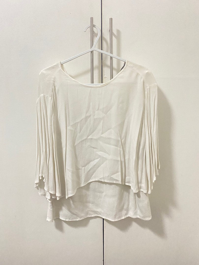 Zara White Layered Top, Women's Fashion, Tops, Blouses on Carousell