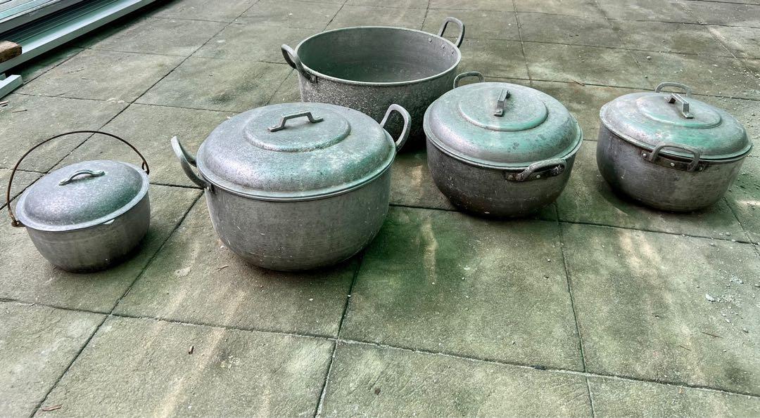 1 Set Kaldero with Free Pressure Cooker & Small caldero, Furniture ...