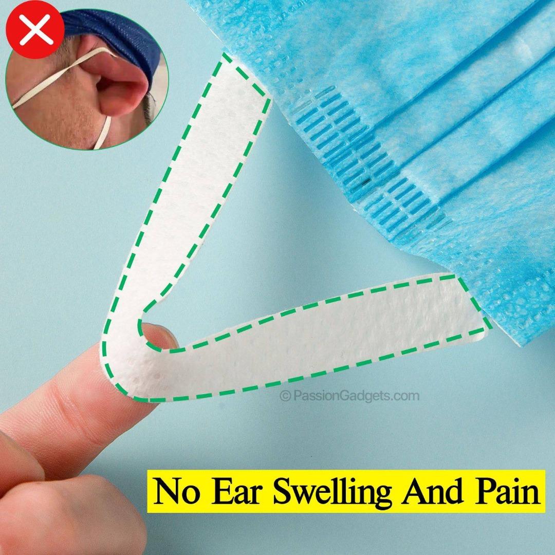 3-PLY Flexible Soft Earloop Disposable Face Mask No Ear Pain, Health ...