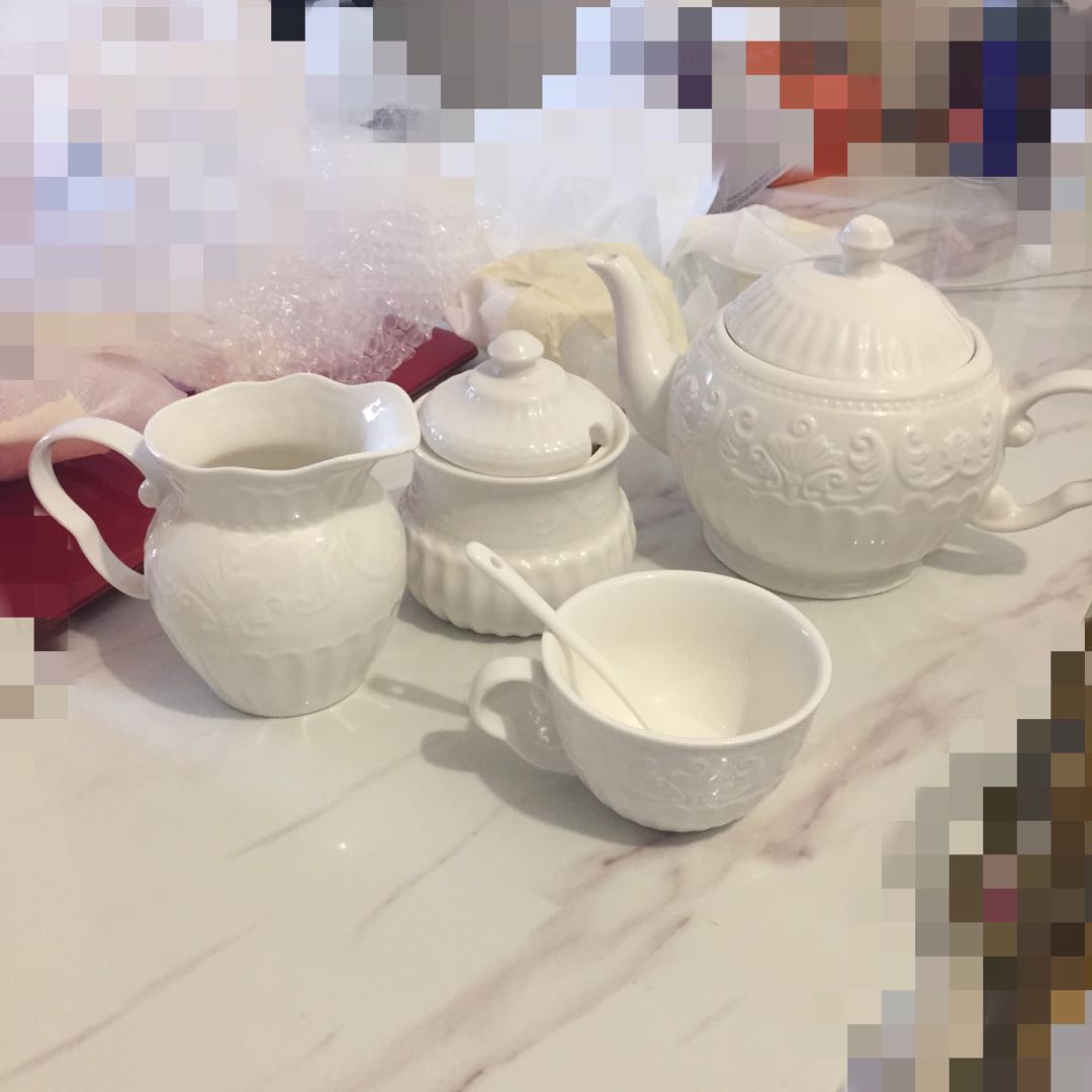 [ BRAND NEW ] White Ceramic/Porcelain English Afternoon Tea Set 15 ...