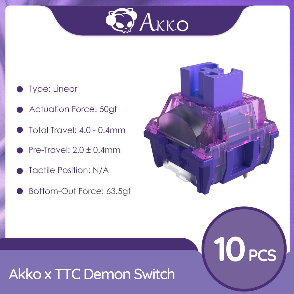 AKKO x TTC Demon / Princess Linear Switches Keyboard Custom Mechanical ...