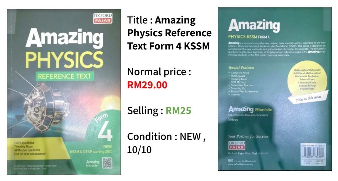 AMAZING PHYSICS REFERENCE TEXT FORM 4 KSSM, Hobbies & Toys, Books ...