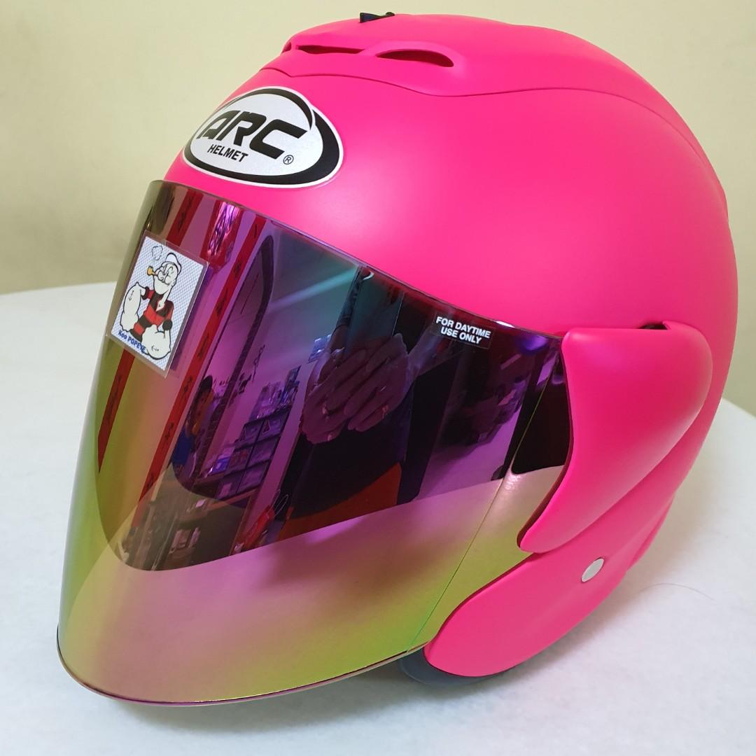 ARC RITZ HELMET MATT PINK COLOUR, Motorcycles, Motorcycle Accessories ...