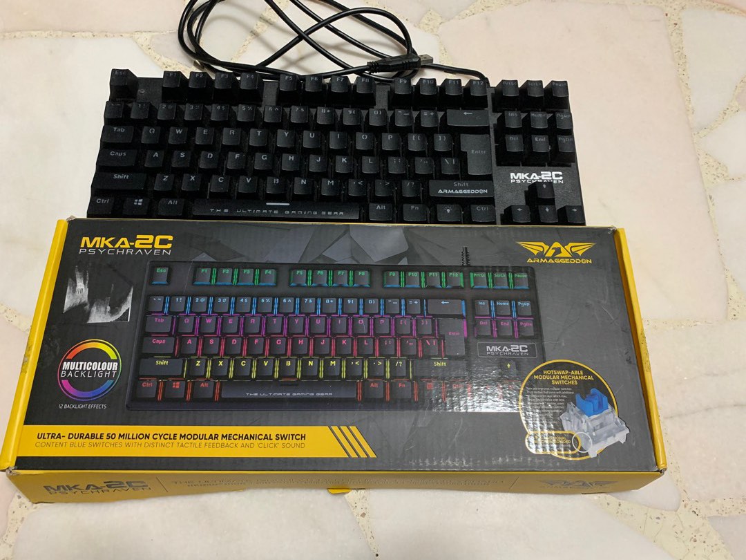 Armaggeddon MKA-2c gaming keyboard, Computers & Tech, Parts ...