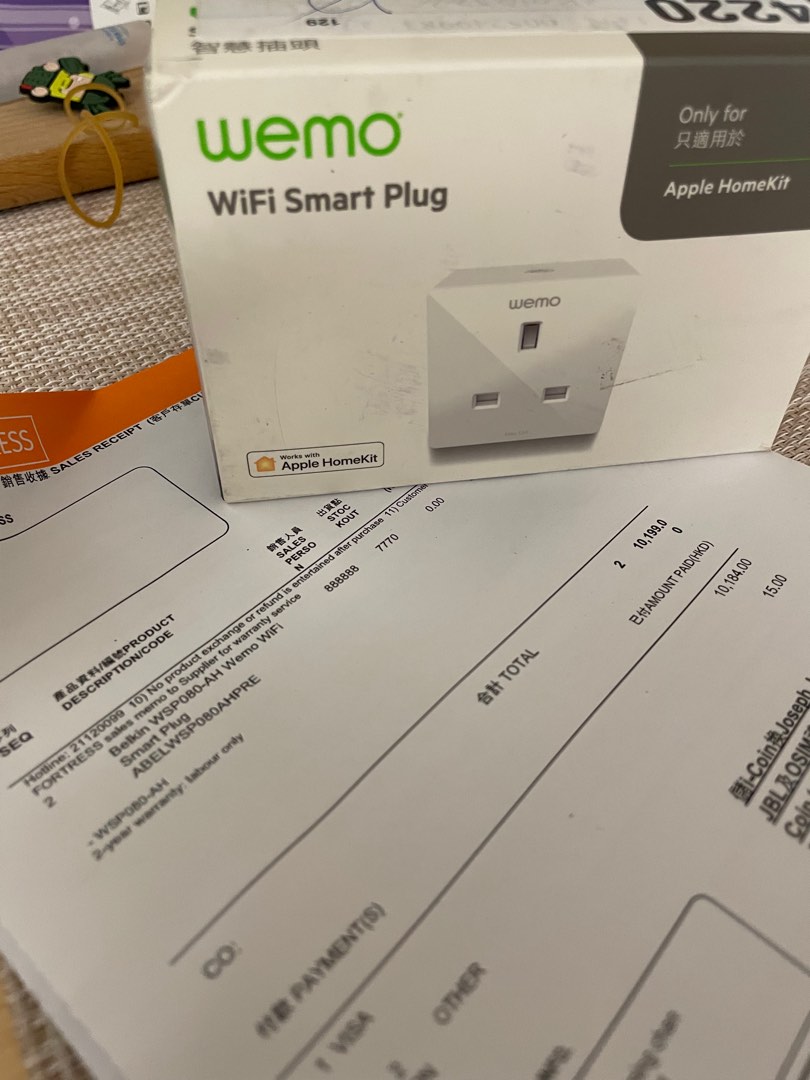 Belkin Wemo WiFi Smart Plug WSP080-AH ( Homekit ) 智能插頭, 家庭電器, 轉插器及插頭 ...