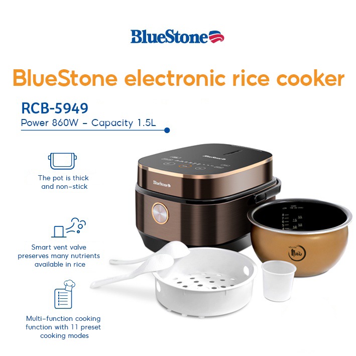 BlueStone Electric Rice Cooker 1.5L - RCB-5949 (VN touch panel), TV ...