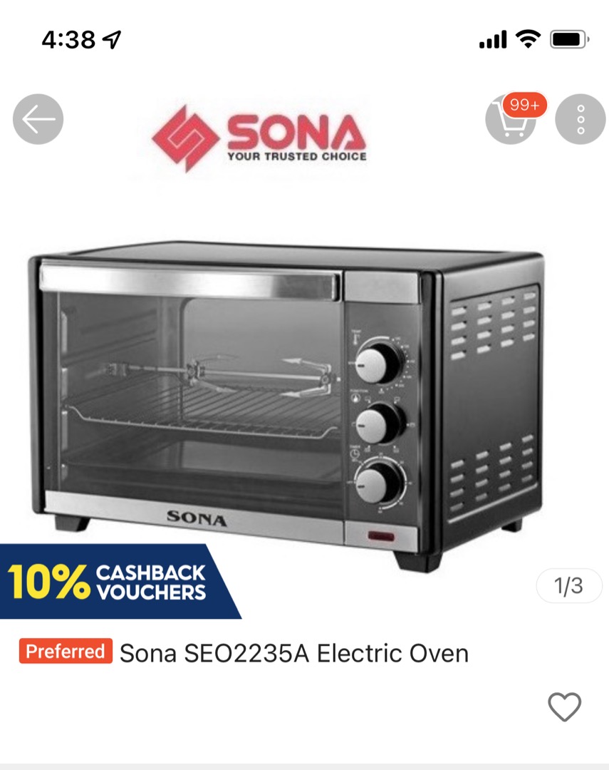 Brand new Sona oven SEO2235A, TV & Home Appliances, Kitchen Appliances ...