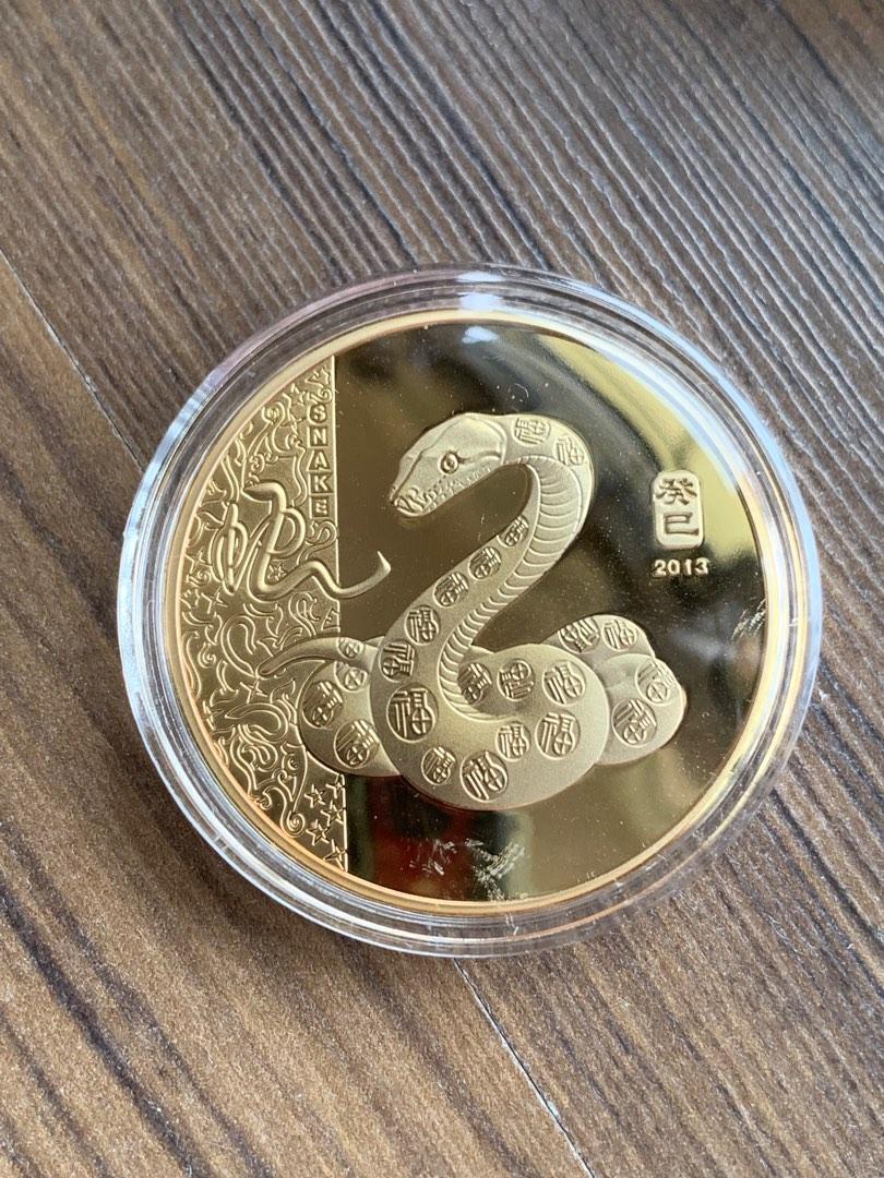 C761 - Singapore Mint Lunar Fortune Snake Medallion, Hobbies & Toys, Memorabilia & Collectibles ...