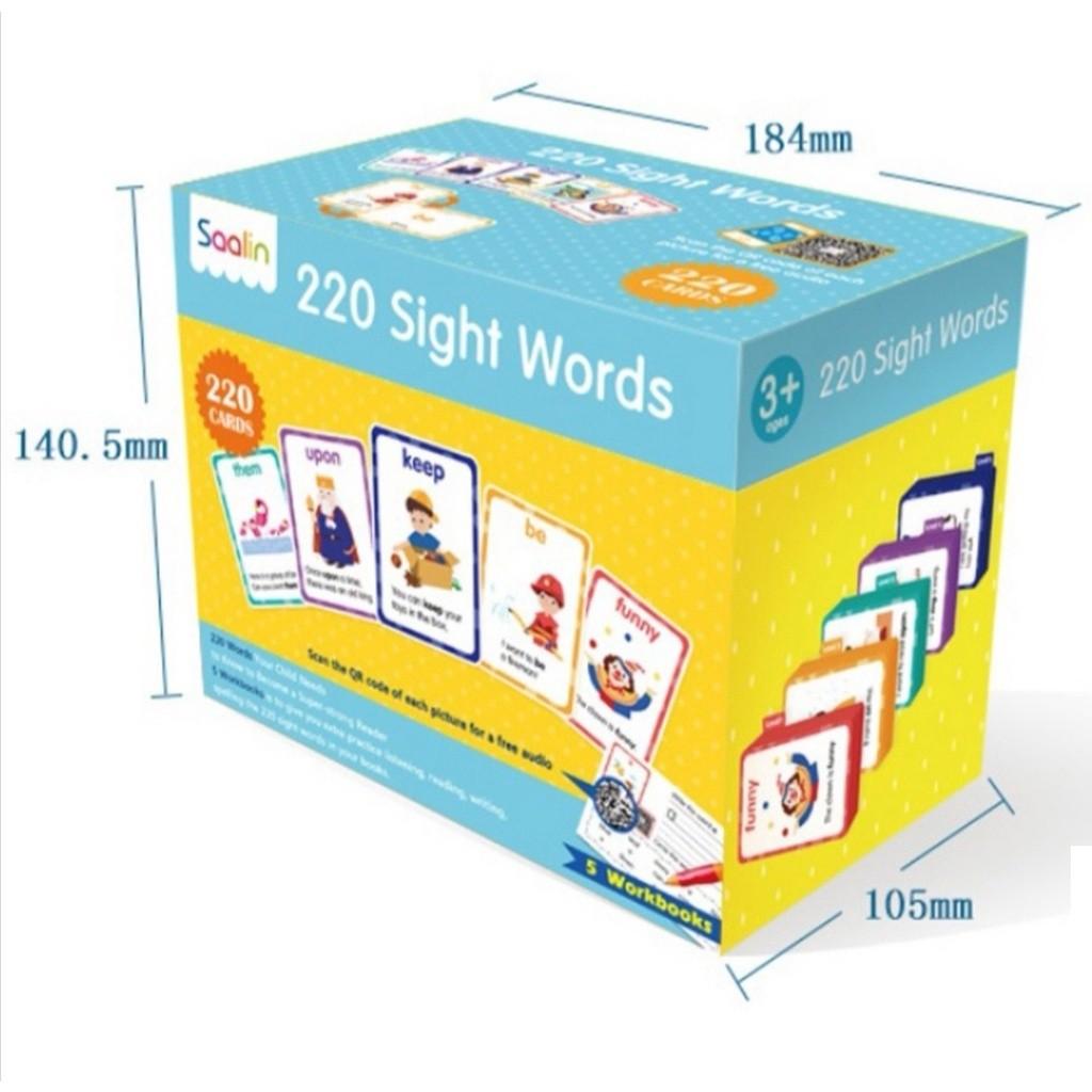 Children Educational Sight Words Box Set (200 Sight Words + 5 workbooks ...