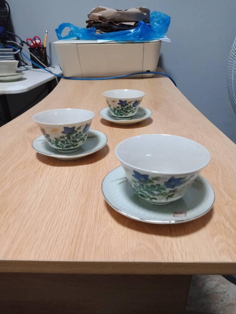 Chinese Cup and Saucer Tea Set [Authentic], Furniture & Home Living ...