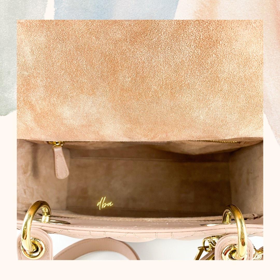 Christian Dior Lady Dior Medium Blush Cannage Lambskin, Luxury, Bags ...